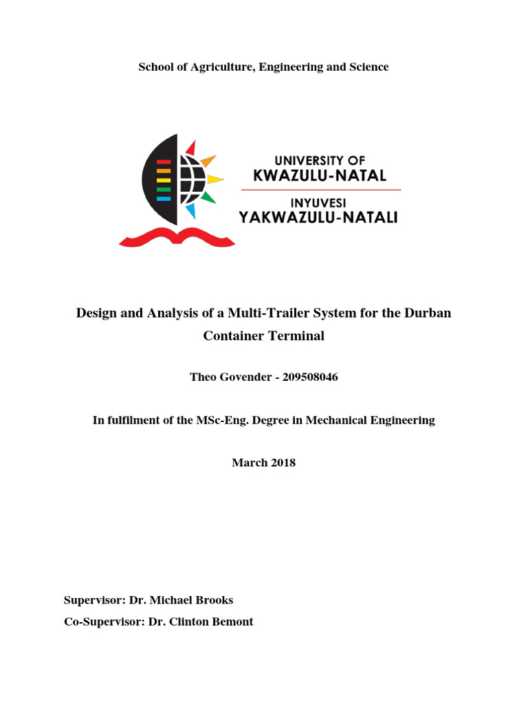 Fem Govender - Theo - 2018 | PDF | Containerization | Trailer (Vehicle)