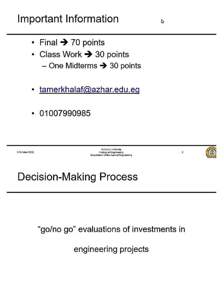 LEC - 1 - Engineering Economy | PDF