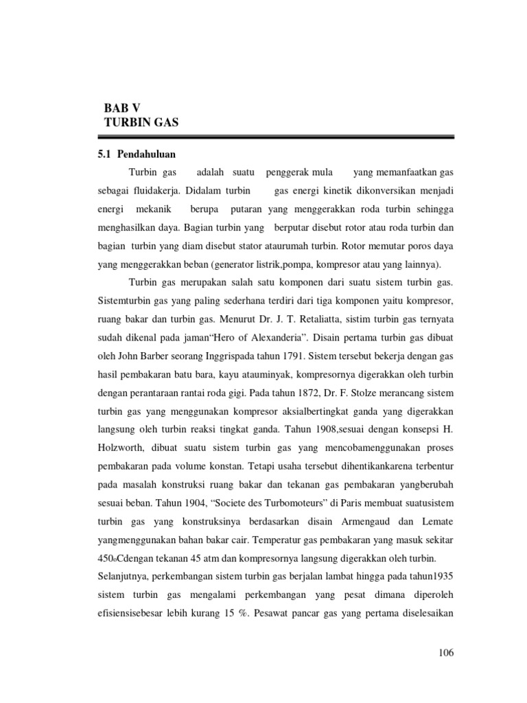 Proses Pembakaran dalam Turbin Gas | PDF