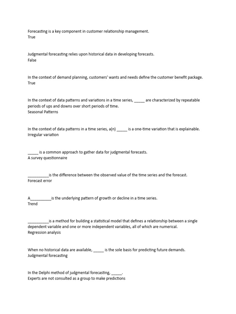 Demand Forecasting Cengage1 | PDF | Forecasting | Time Series