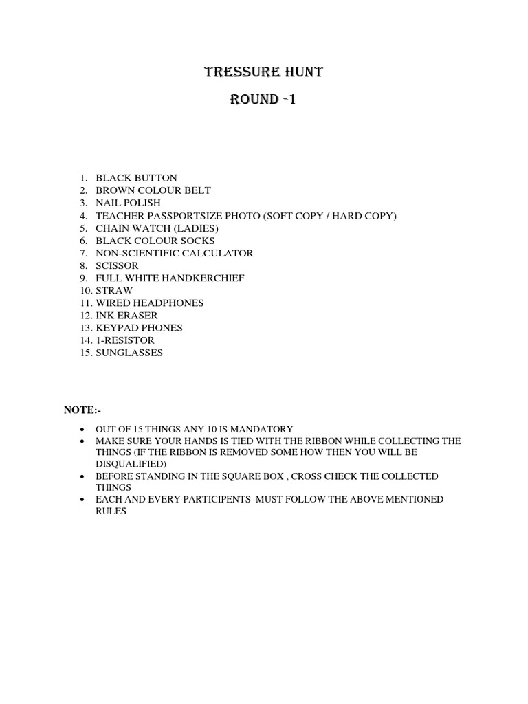 Tressure Hunt2 | PDF