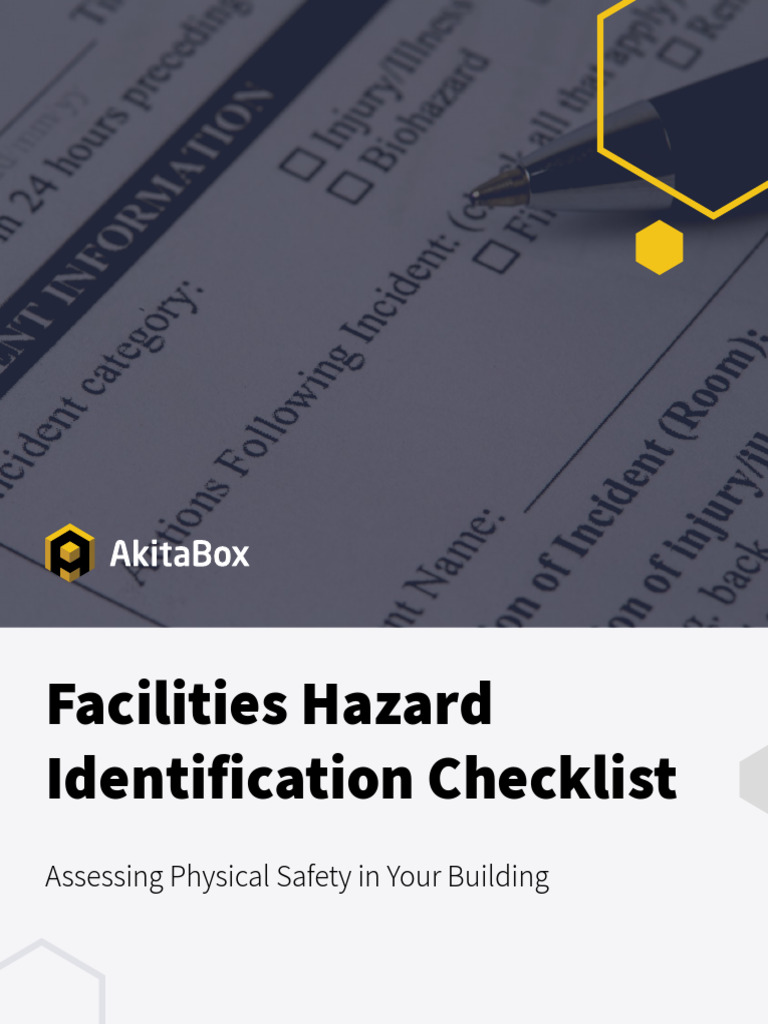 Facilities Hazard Identification Checklist | PDF | Fire Safety | Hazards