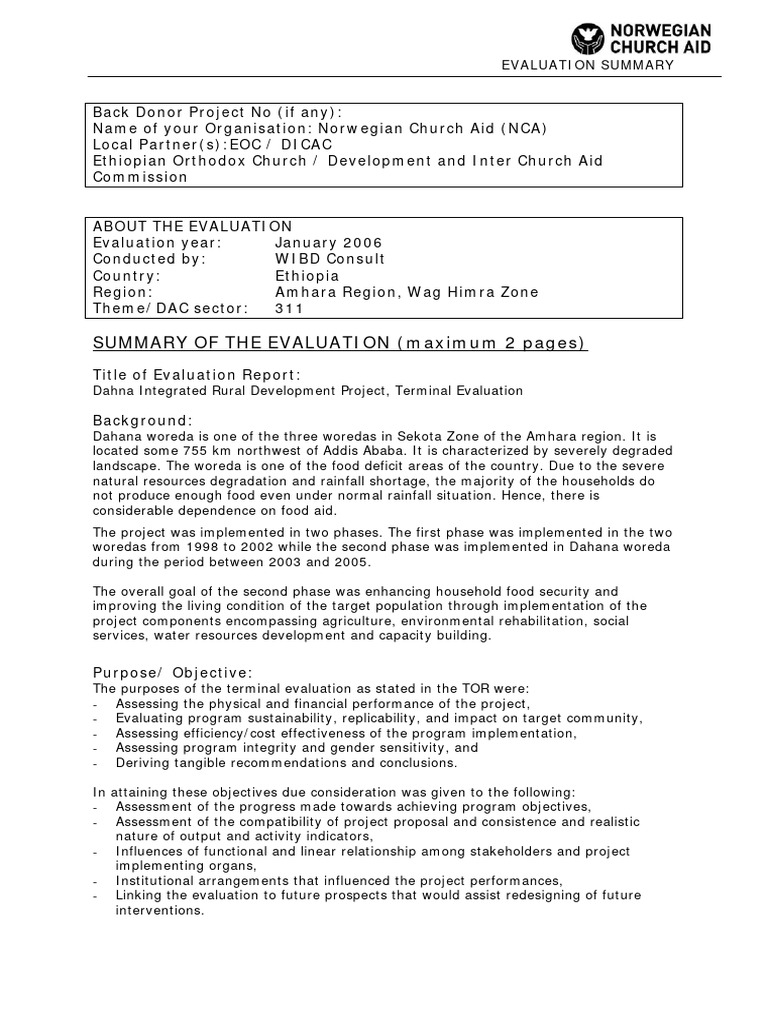 Dahna Integrated Rural Development Project - Terminal Evaluation ...