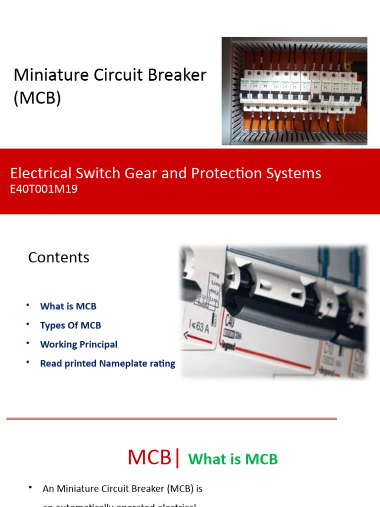 Overview of Miniature Circuit Breakers | PDF | Electrical Engineering ...