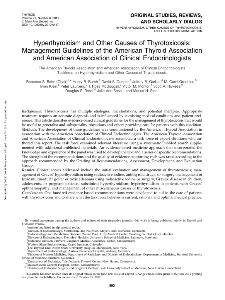 Hyperthyroidism and Other Causes of Thyrotoxicosis | PDF ...