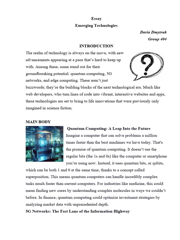 Essay | PDF | Quantum Computing | Computing