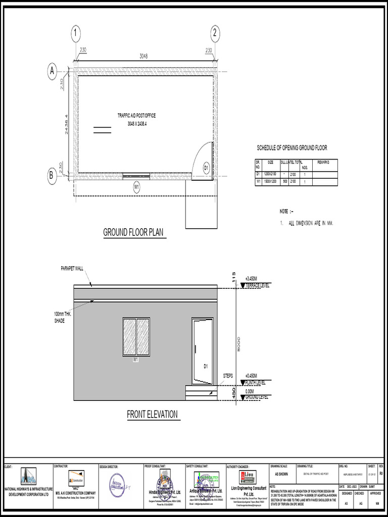 Traffic Aid Post Plan | Download Free PDF | Transport Infrastructure ...