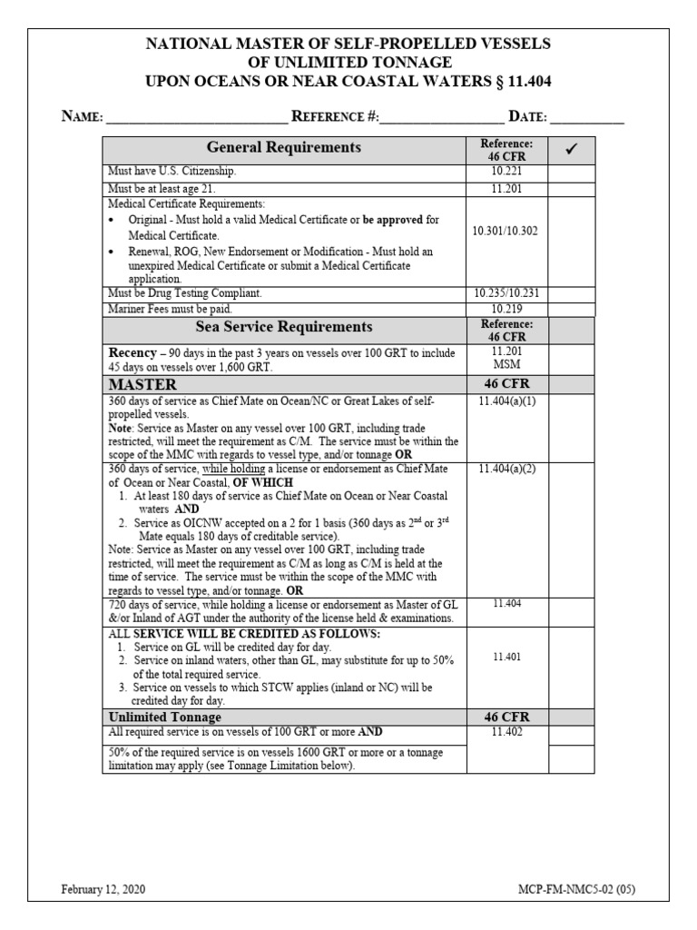 Check List 1 | PDF | Tonnage | Shipping