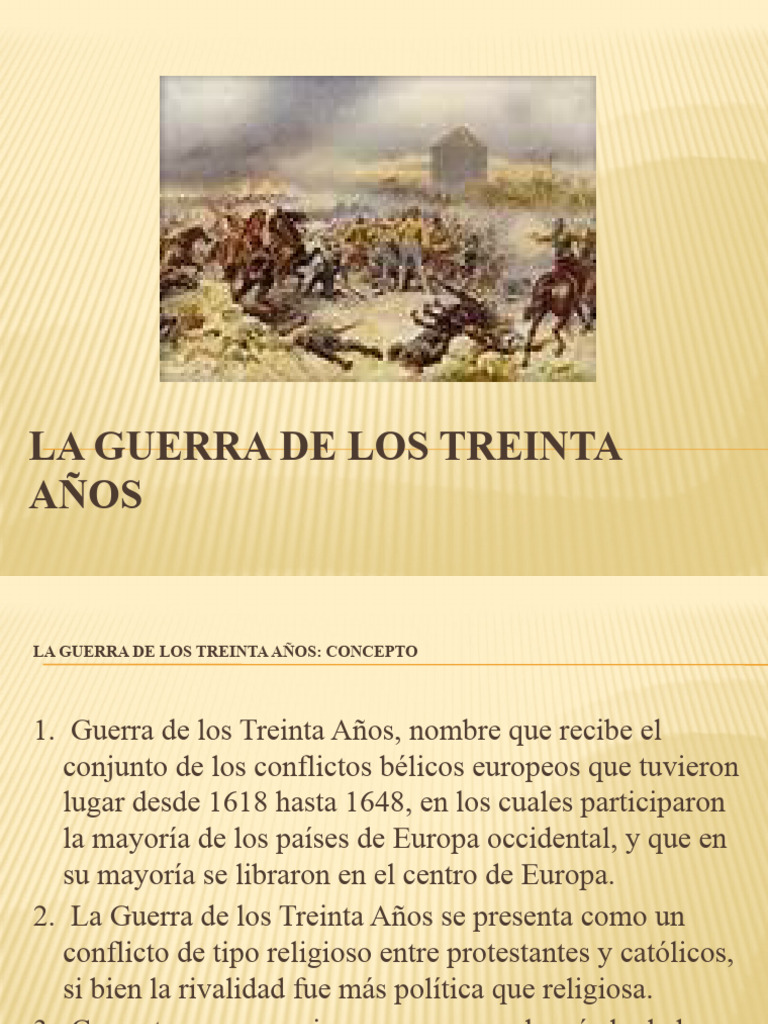 Resumen de la Guerra de los 30 Años | PDF | Santo Imperio Romano