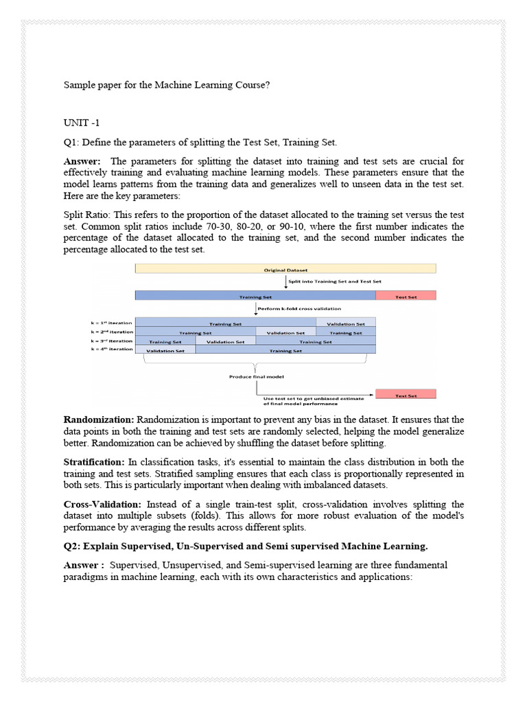 Sample Paper For The Machine Learning Course Ajay Sharma | Download Free PDF | Machine Learning ...