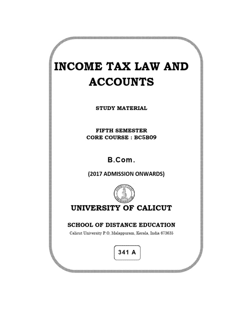 Income Tax Law and Accounts | Download Free PDF | Cost Of Living | Taxes