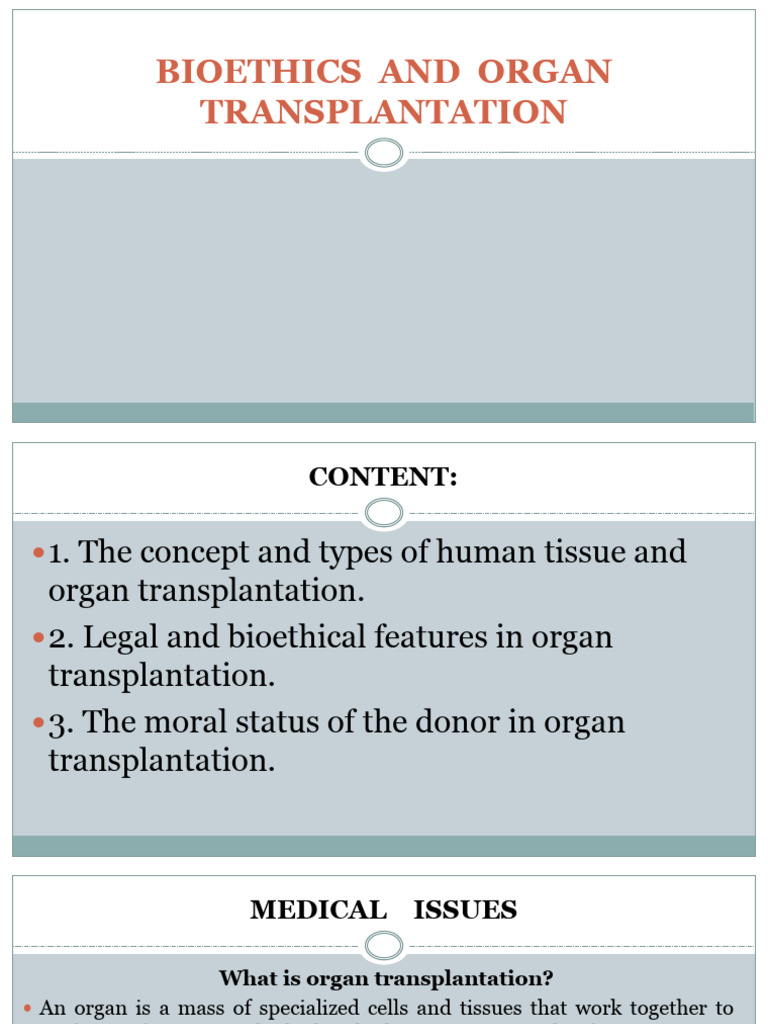 Lecture 5 | PDF | Organ Donation | Organ Transplantation