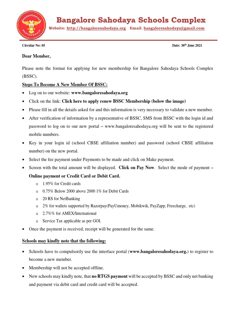 New BSSC Member Enrollment 2021 22 | PDF | Payments | Credit Card