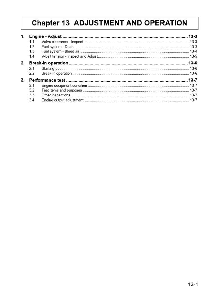 99739-32110-13 - Adjustment and Operation DP50 East Africa | PDF | Engines | Belt (Mechanical)