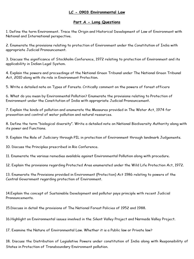 Environmental Law | PDF | Environmental Law | Environmental Impact ...