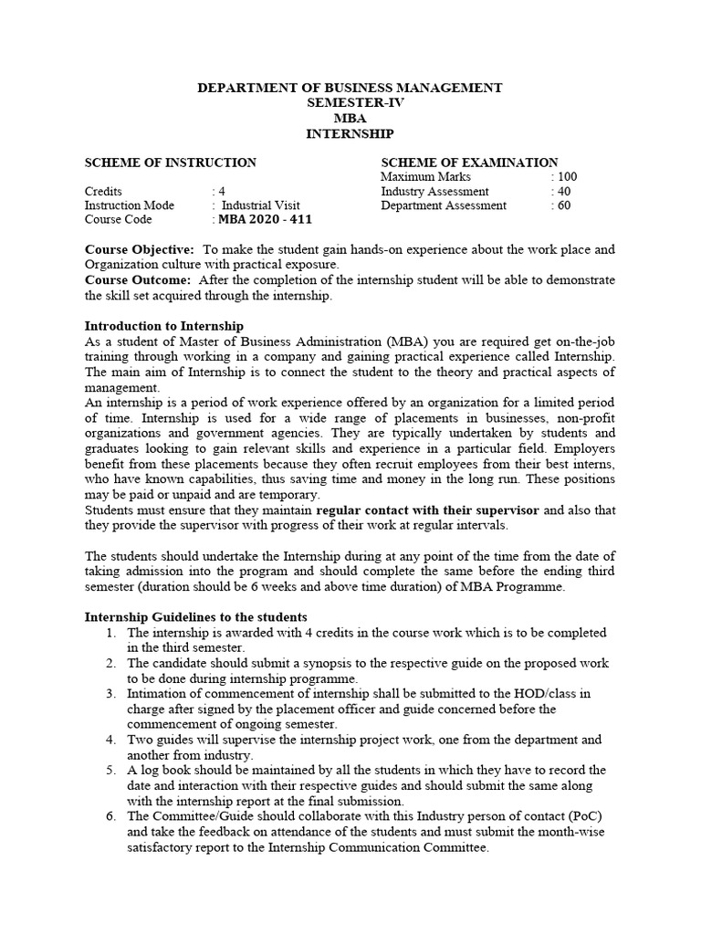 Internship Report Format | PDF | Internship | Job Hunting