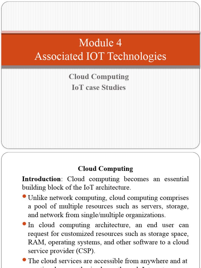 IoT Module 4 Associated IoT Technologies | PDF | Cloud Computing ... IoT Module 4 Associated IoT Technologies | PDF | Cloud Computing ...