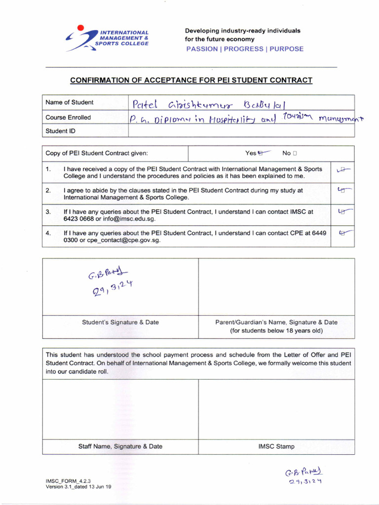 Acceptance Letter | PDF