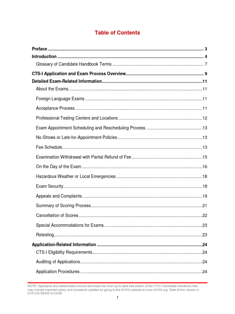 Cert Handbook Cts-I Avixa January-2020 | PDF | Identity Document ...