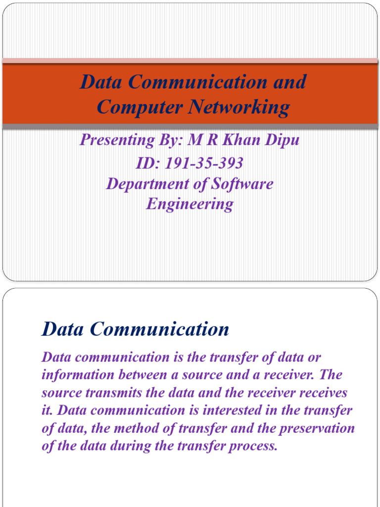Data Communication and Computer Networking | PDF | Computer Network ...