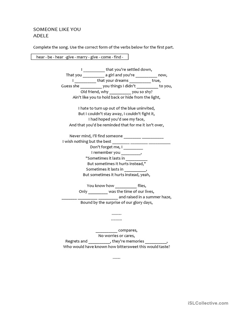 Someone Like You | PDF