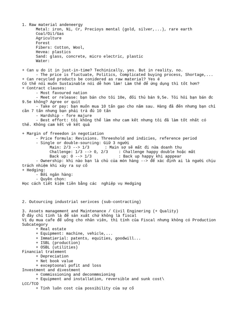 Key Purchasing Categories | PDF