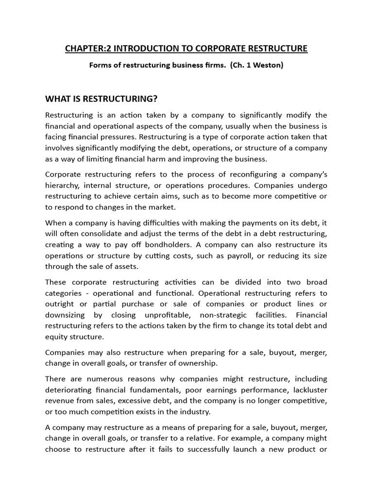 1CR Notes | PDF | Mergers And Acquisitions | Leveraged Buyout
