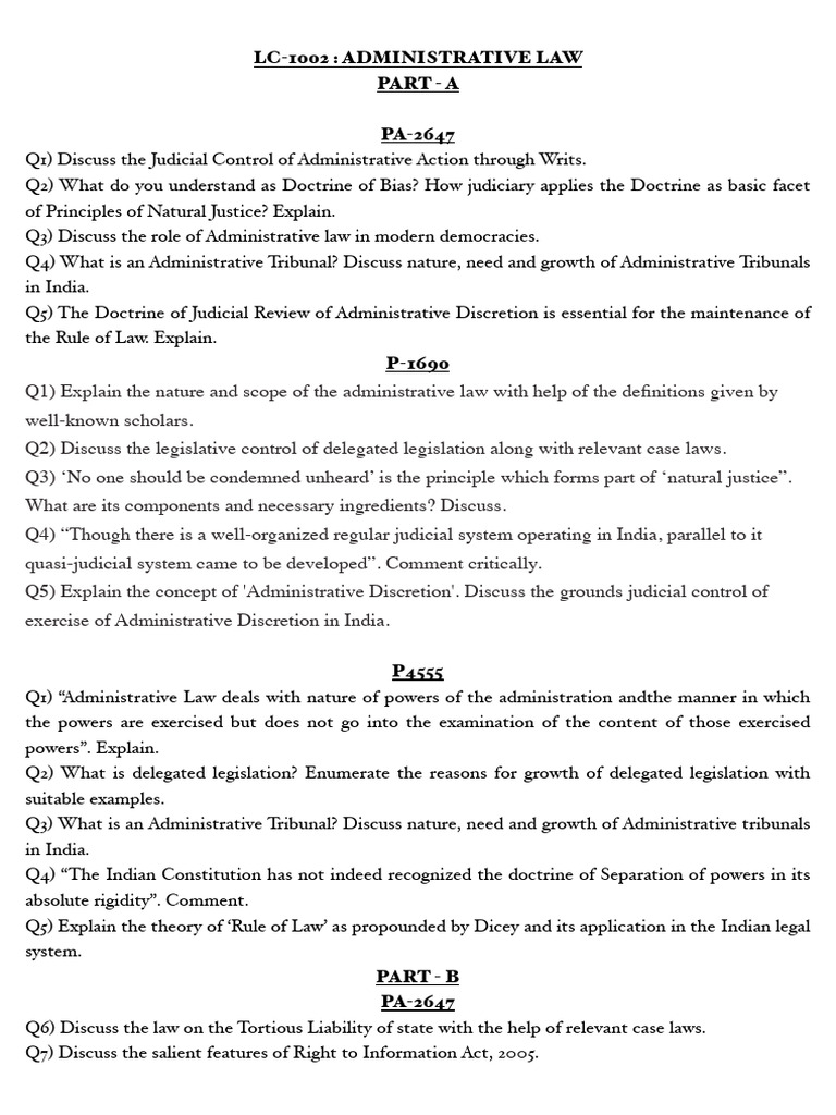 Administrative Law | PDF | Administrative Law | Rule Of Law