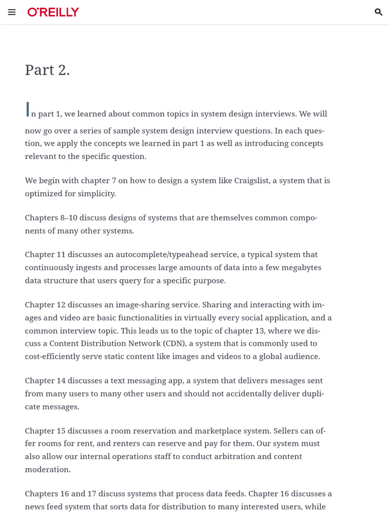 Part 2. - Acing The System Design Interview | PDF