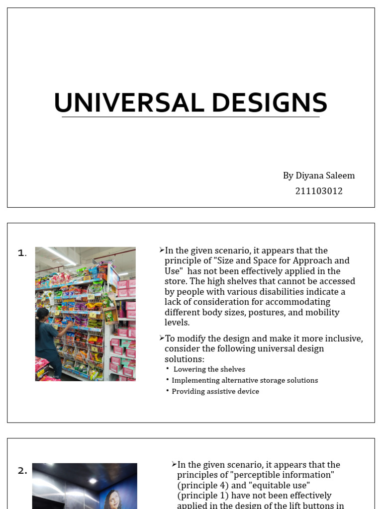 Universal Designs. | PDF | Accessibility | Human–Computer Interaction
