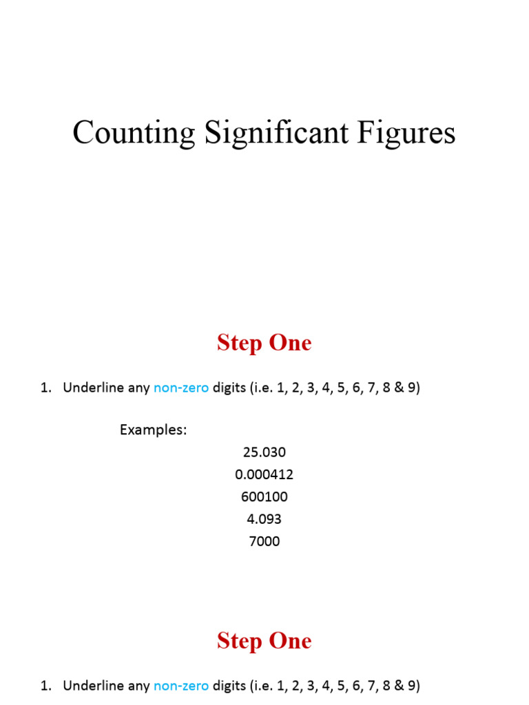 Counting Significant Figures | PDF | Significant Figures | Numbers