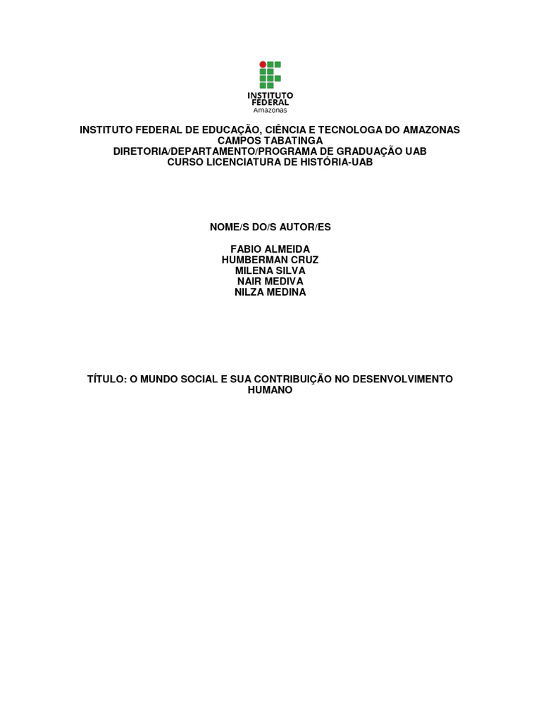 Ifam - Trabalho Escrito de Psicologia Do Desenvolvimento - 103407 | PDF ...