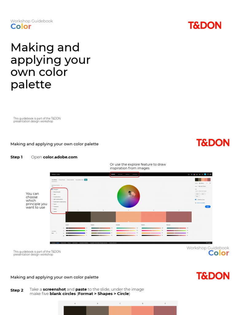 T& - How To Pick Your Color Palette (Windows) | PDF