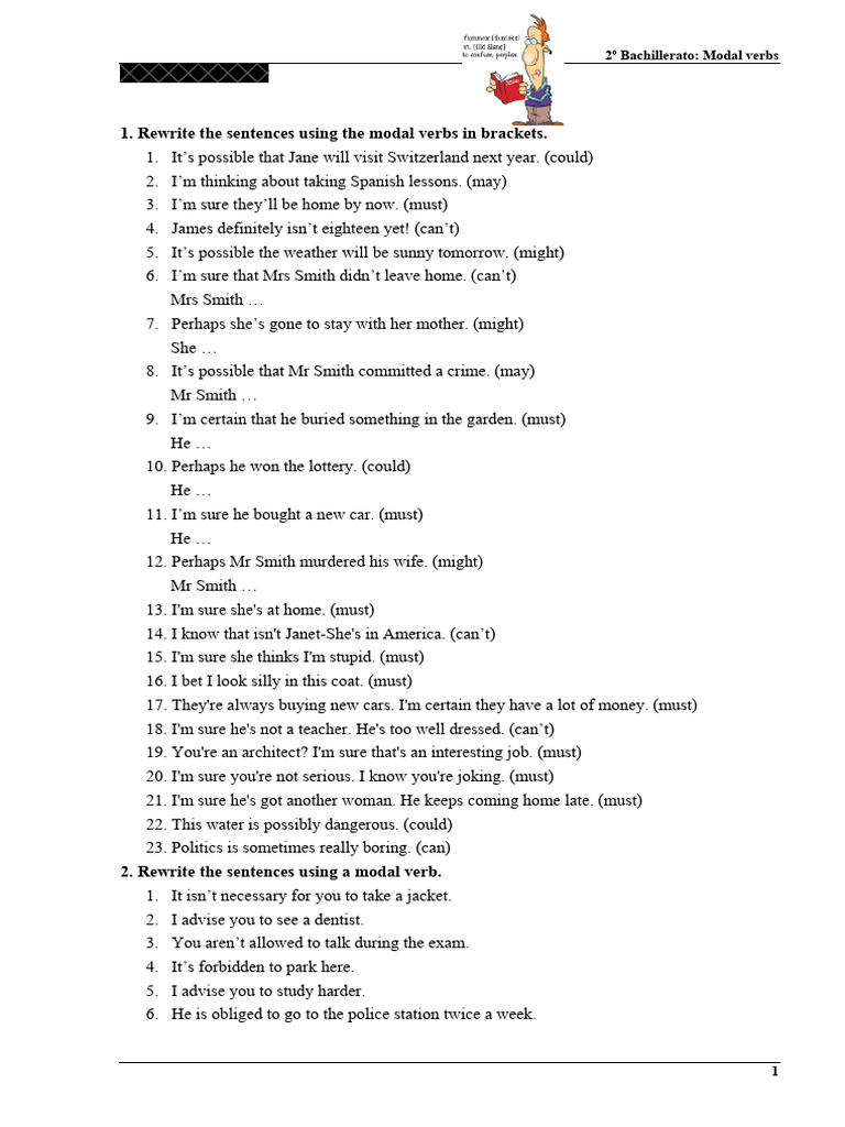 Modals Exercise | PDF