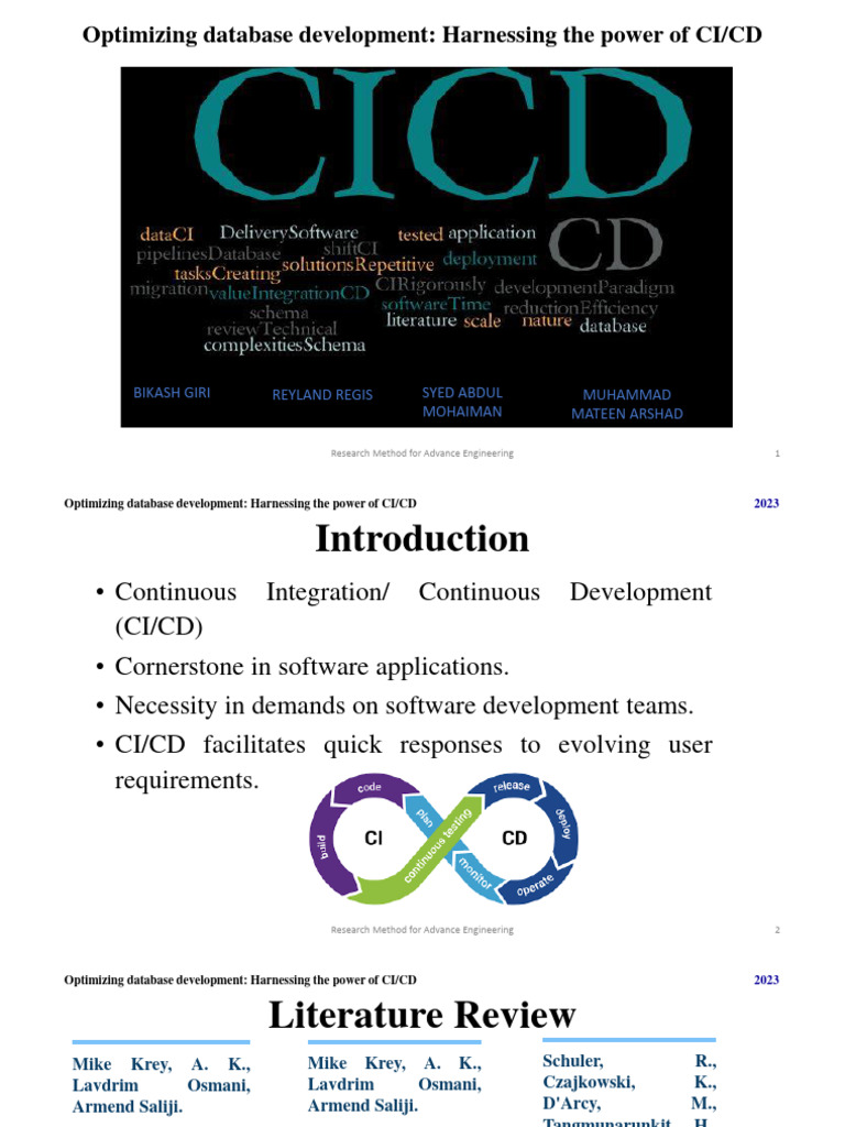CICD Final | PDF | Databases | Engineering