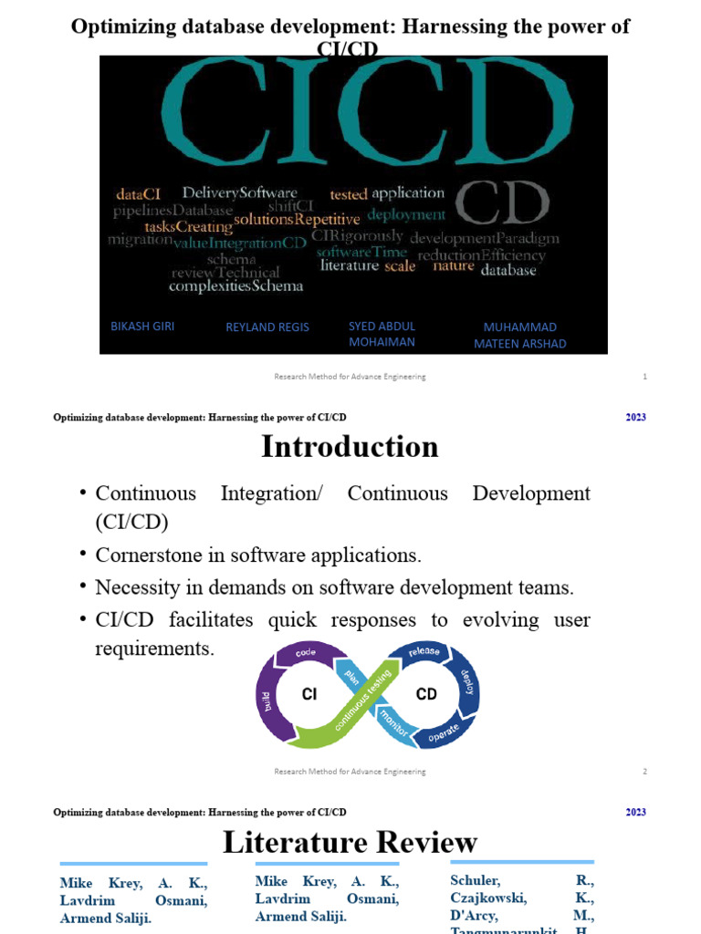 CICD Final | PDF | Databases | Engineering