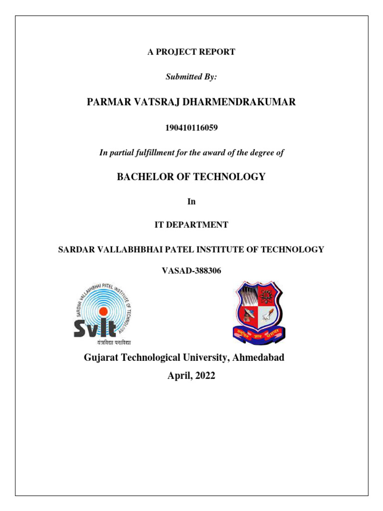 8th Sem Internship | PDF