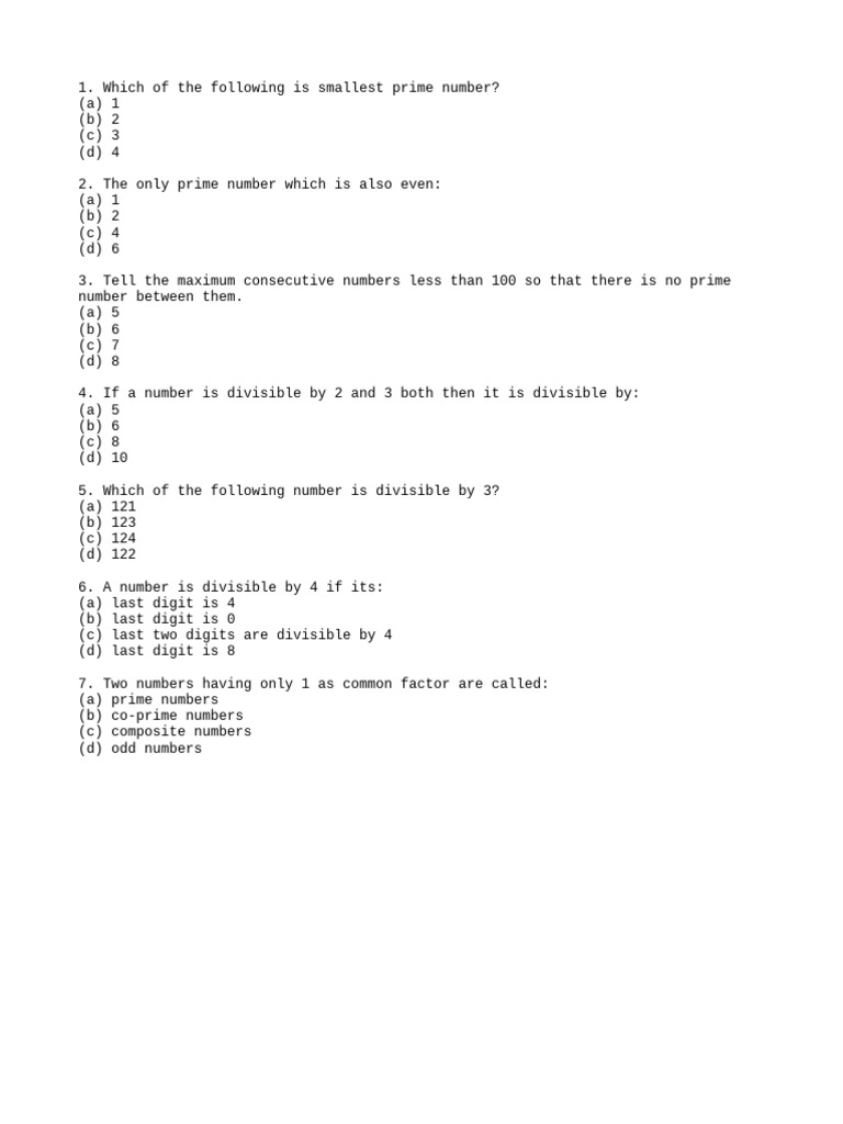 Playing With Numbers Grade-6 Worksheet | PDF