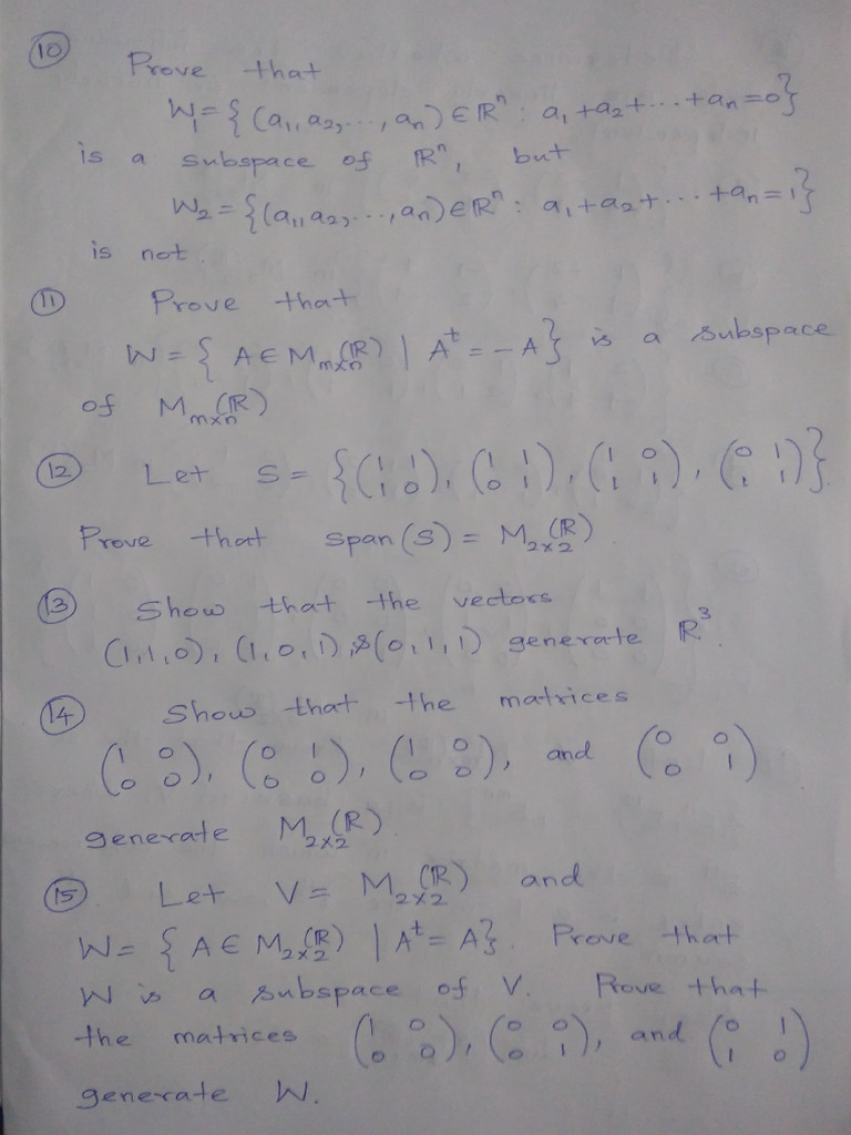 Linear Algebra - Problem Set - 2 | PDF | Group Theory | Abstract Algebra
