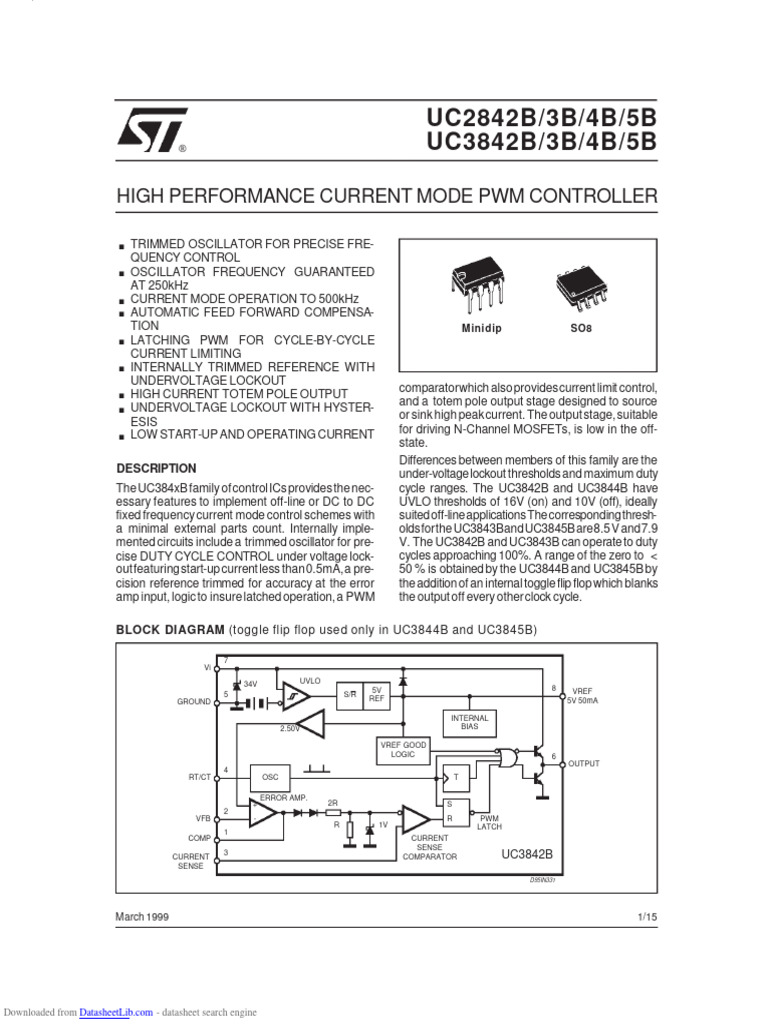 Uc2842b-45b Uc3842b-45b ST | PDF | Electronic Oscillator | Electrical ...