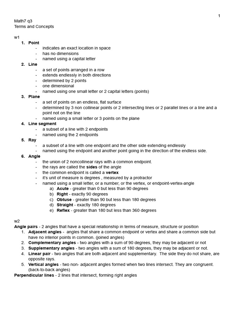 g7 Math q3w1-8 | PDF | Line (Geometry) | Circle