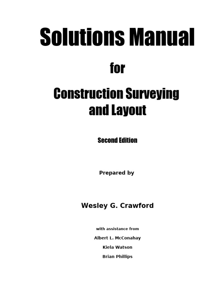 Construction Surveying Solutions Manual PDF Free | PDF | Minute And ...