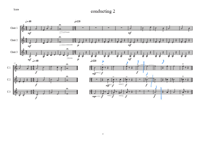 Choir Conducting Score Analysis | PDF