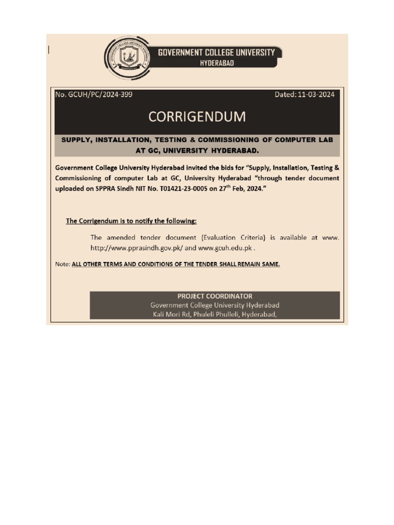 1326986-Tender Document Comptuer Lab | PDF | Procurement | Taxes