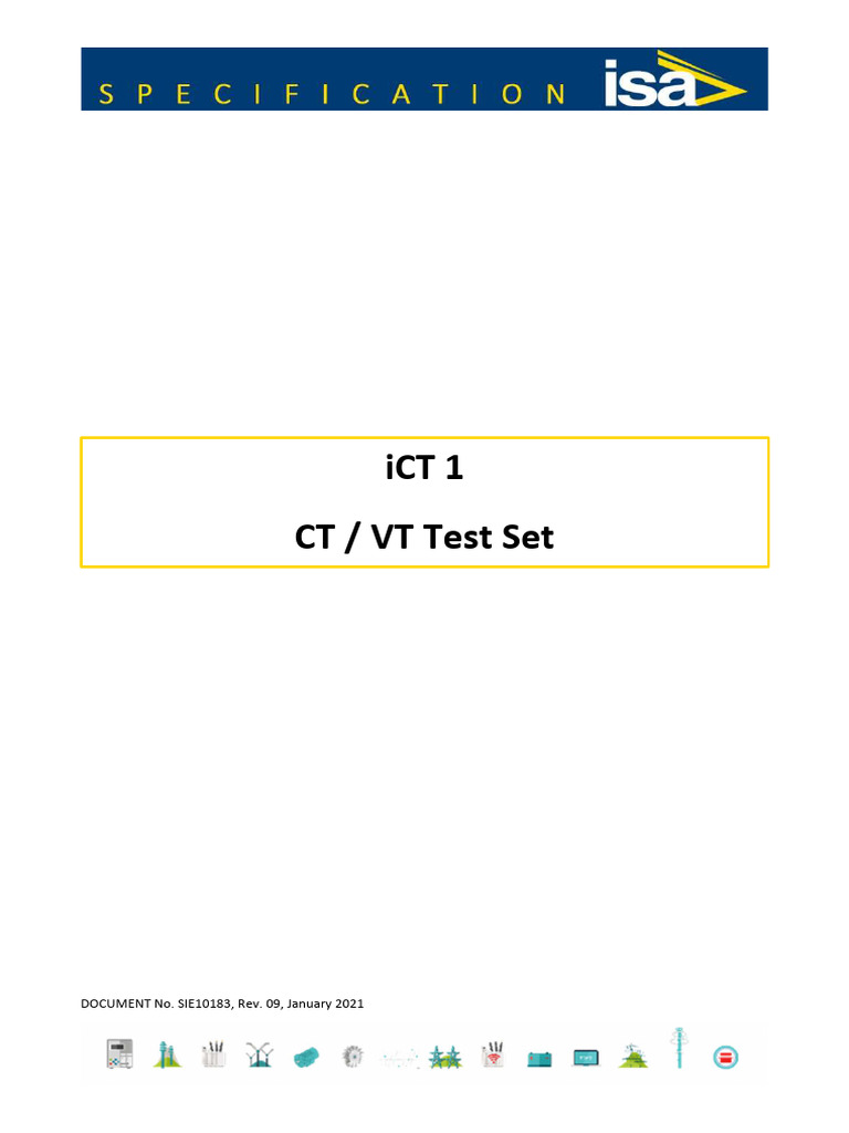 Sie10183 - CT - VT Tester Specification Rev09 | PDF | Electromagnetic ...