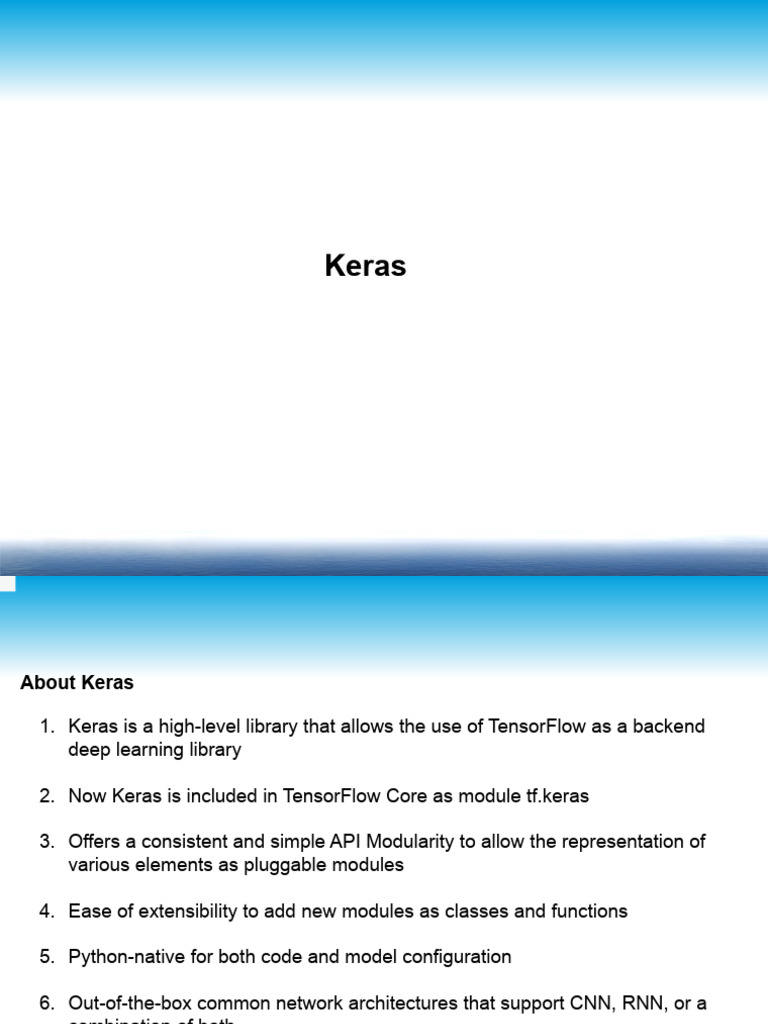 Introduction To Keras | Download Free PDF | Artificial Neural Network | Deep Learning