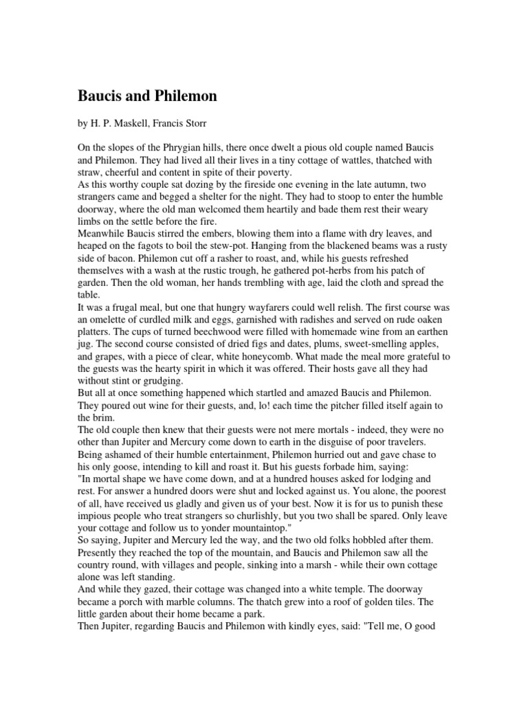 8 - Baucis and Philemon | PDF
