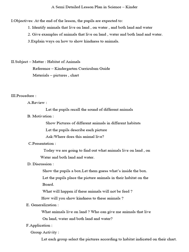 A Semi Detailed Lesson Plan in Science | PDF | Lesson Plan | Cognition