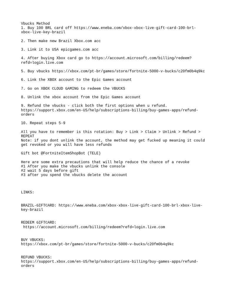 Vbucks Method - Jinxed3424 | PDF