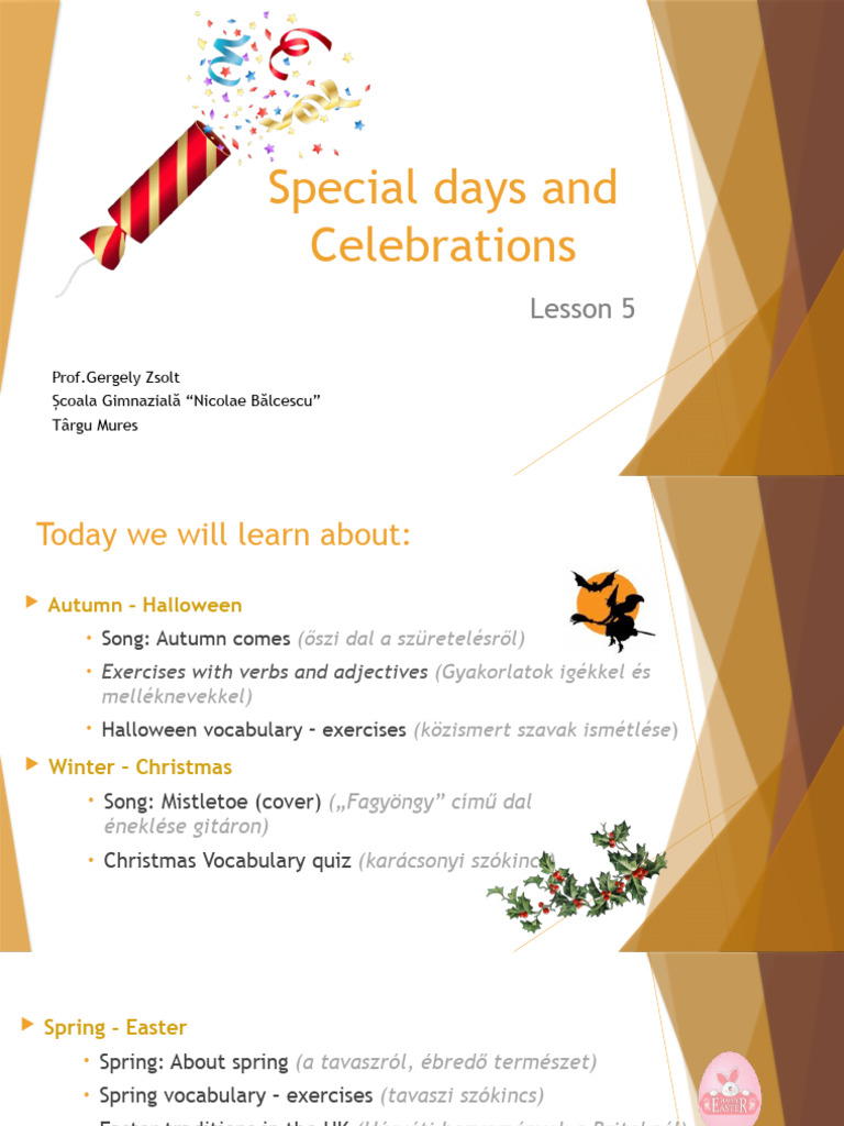 Special Days and Celebrations-Lesson.5 | PDF | Santa Claus | Christmas